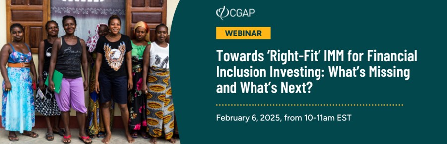 Towards ‘Right-Fit’ IMM for Financial Inclusion Investing: What’s ...